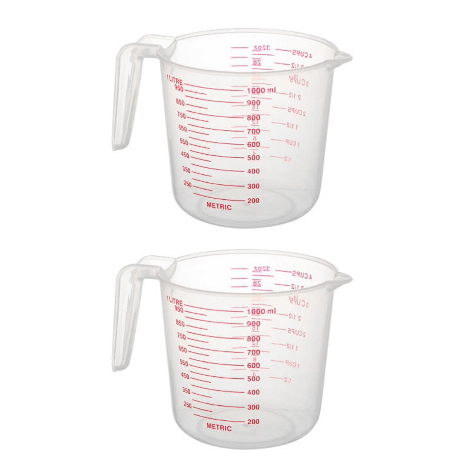 2X 1000Ml Measuring Cup Baking Tool Kitchen Tool High Quality Plastic ...