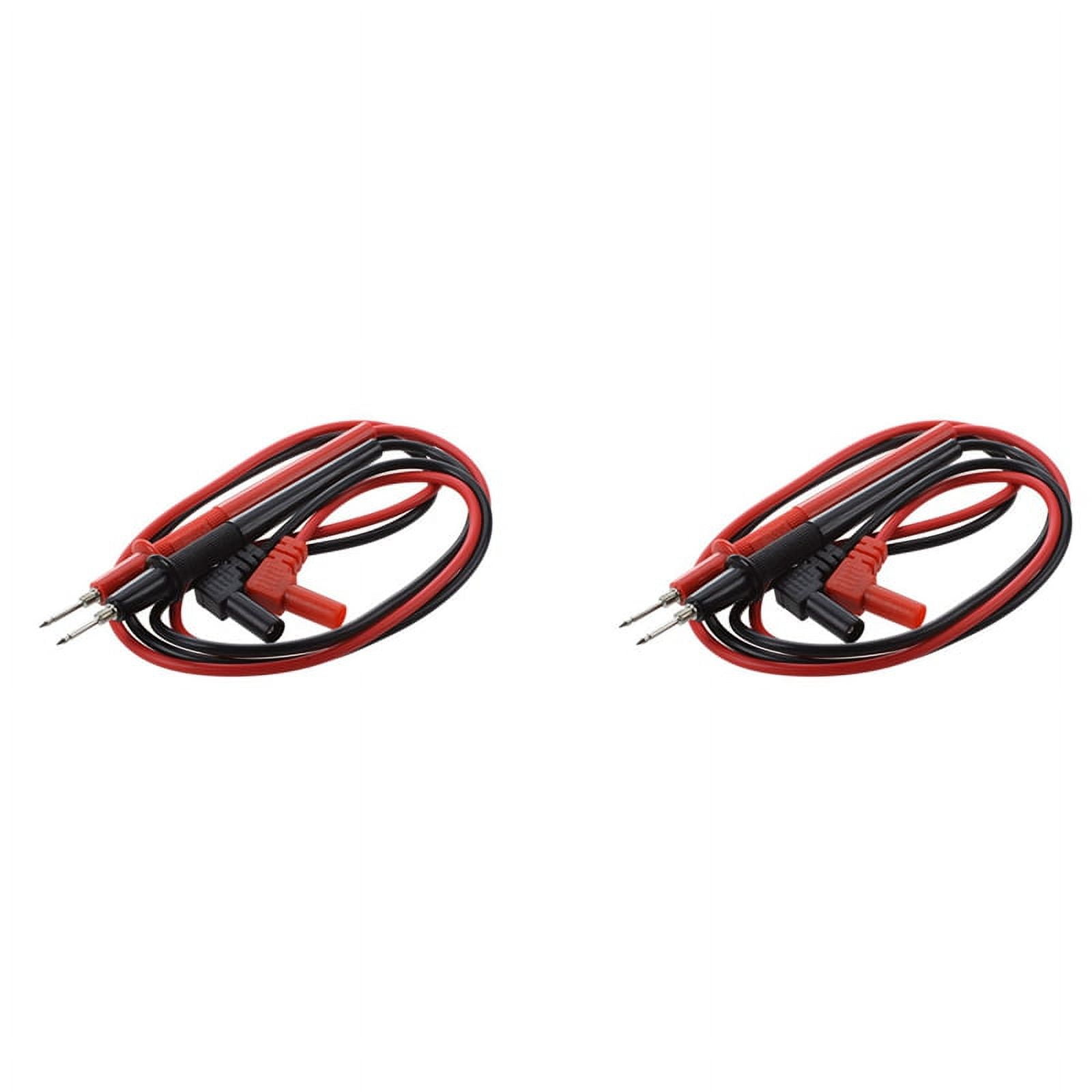 2X 1000V Banana Plugs Detachable Tip Multimeter Probe Test Lead Black ...