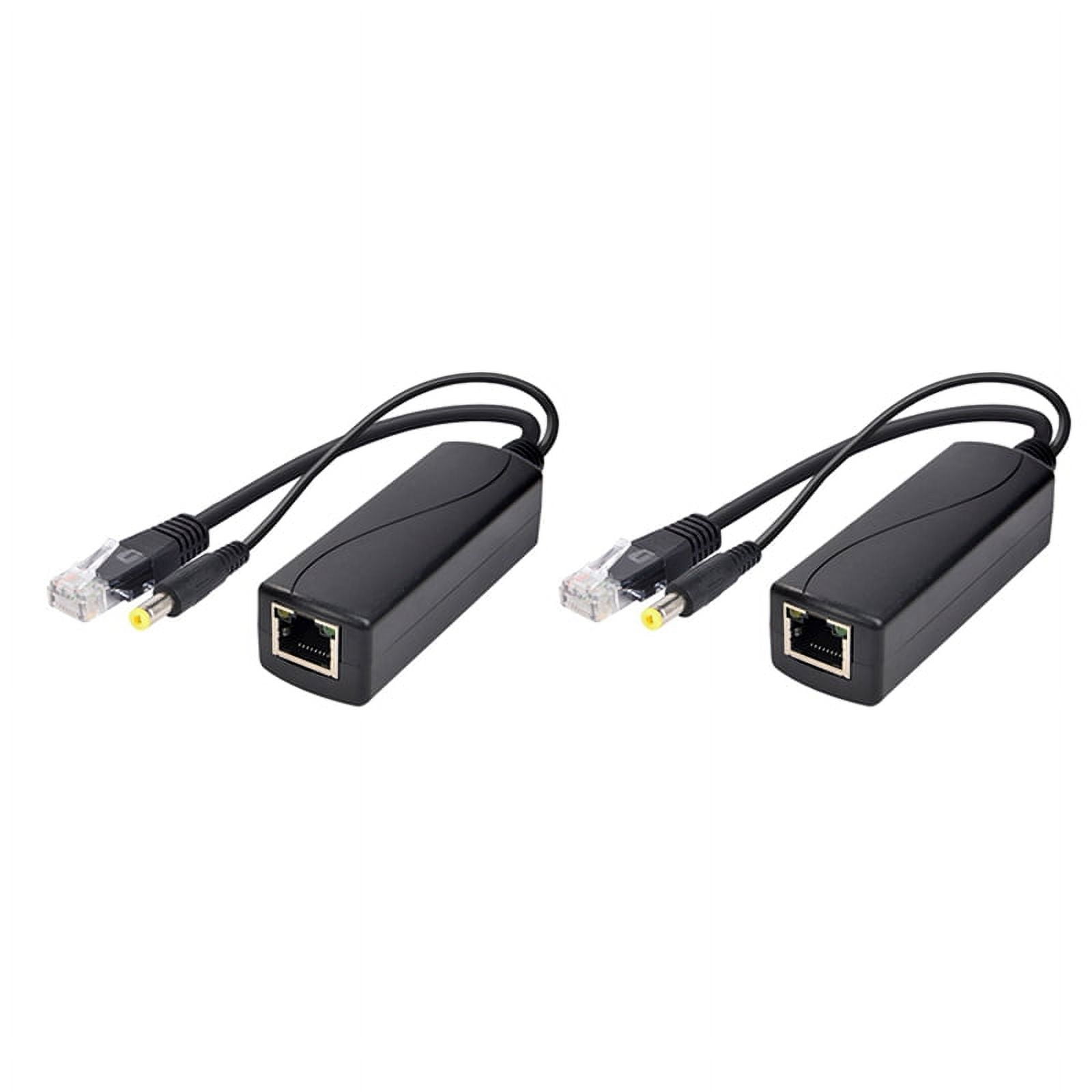 2X 100M PoE Splitter 12V 1A IEEE 802.3Af 1.5KV Isolation Protection for Home Network Office ...