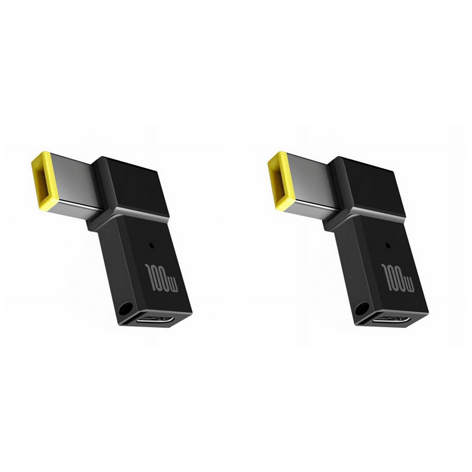 2X 100W USB Type C Female to Square PD Plug Converter USB-C Fast ...