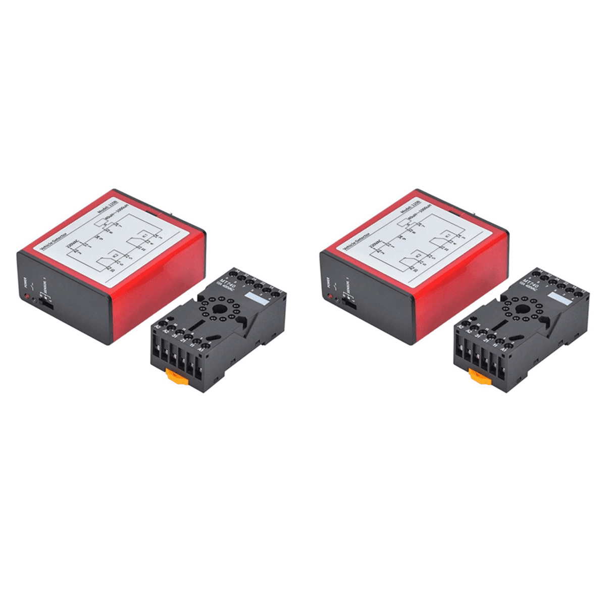 2X 110B Vehicle Detector AC220V Single Channel Inductive Vehicle Loop Detector for Car Parking ...