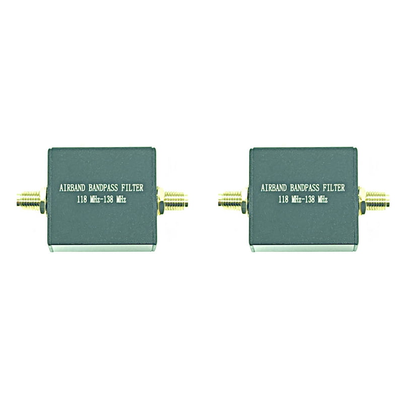 2X 118MHz-138MHz Airband Bandpass Filter BPF for RX Only - Walmart.com