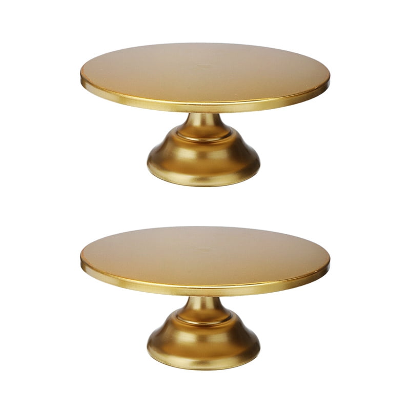 2X 12 Inch Iron Round Cake Stand Cake Plate Pedestal Dessert Holder ...