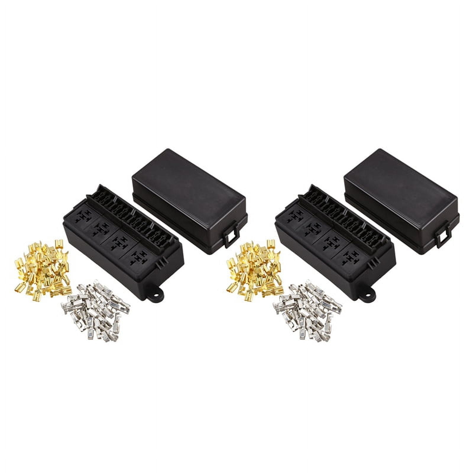 2X 12 Way Blade Fuse Holder Box with Spade Terminals for Car Truck ...