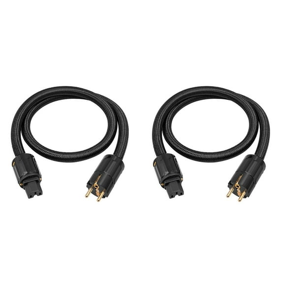 2X 12AWG HiFi Power Cable, HiFi Power Cable EU Power Cable, 250V/15A ...