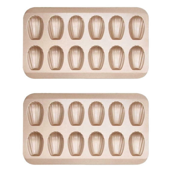 2X 12Cup Shell Shaped Nonstick Madeleine Pan Carbon Steel Mold Baking ...