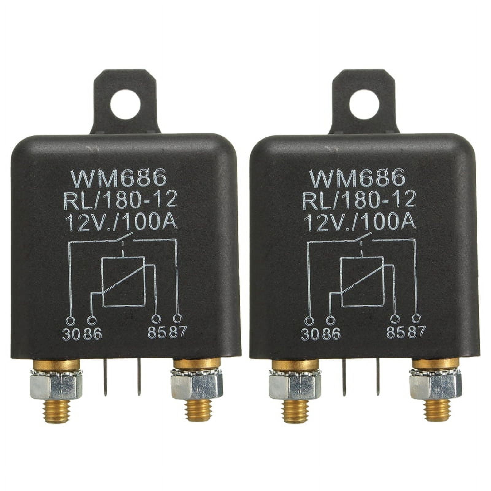 2X 12V 100Amp 4-Pin Heavy Duty ON/ Switch Split Charge Relay For Auto ...