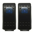 2X 12V 20 Amp Waterproof Blue LED On/ Boat Marine SPST 3P Rocker Switch ...