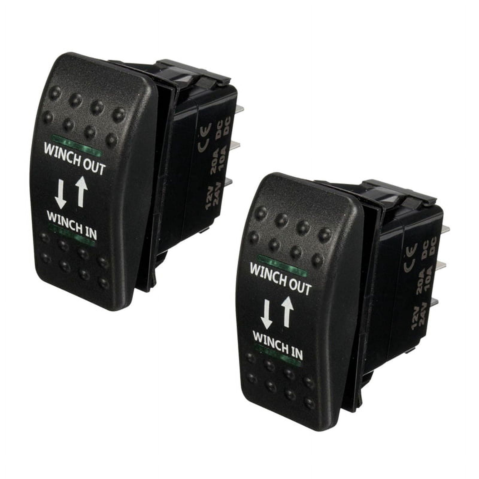 2X 12V 20A in Out ON-OFF-ON Rocker Switch 7 Pin LED Green - Walmart.com