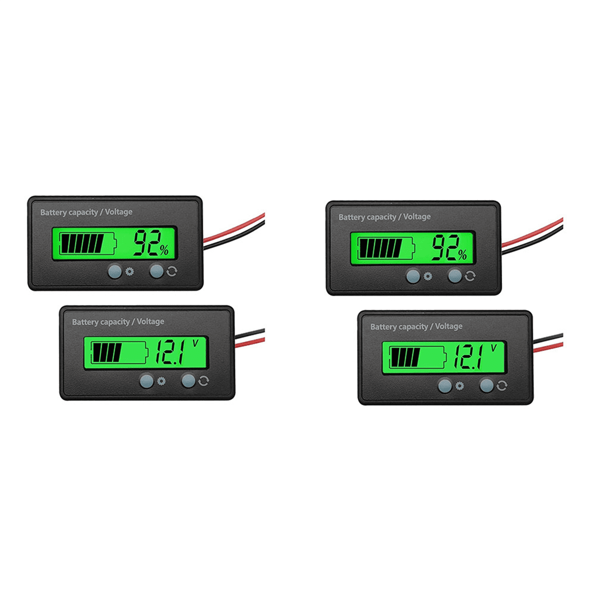 2X 12V 24V 36V 48V 60V 72V 84V Golf Cart Voltage Meter,Power Indicator ...