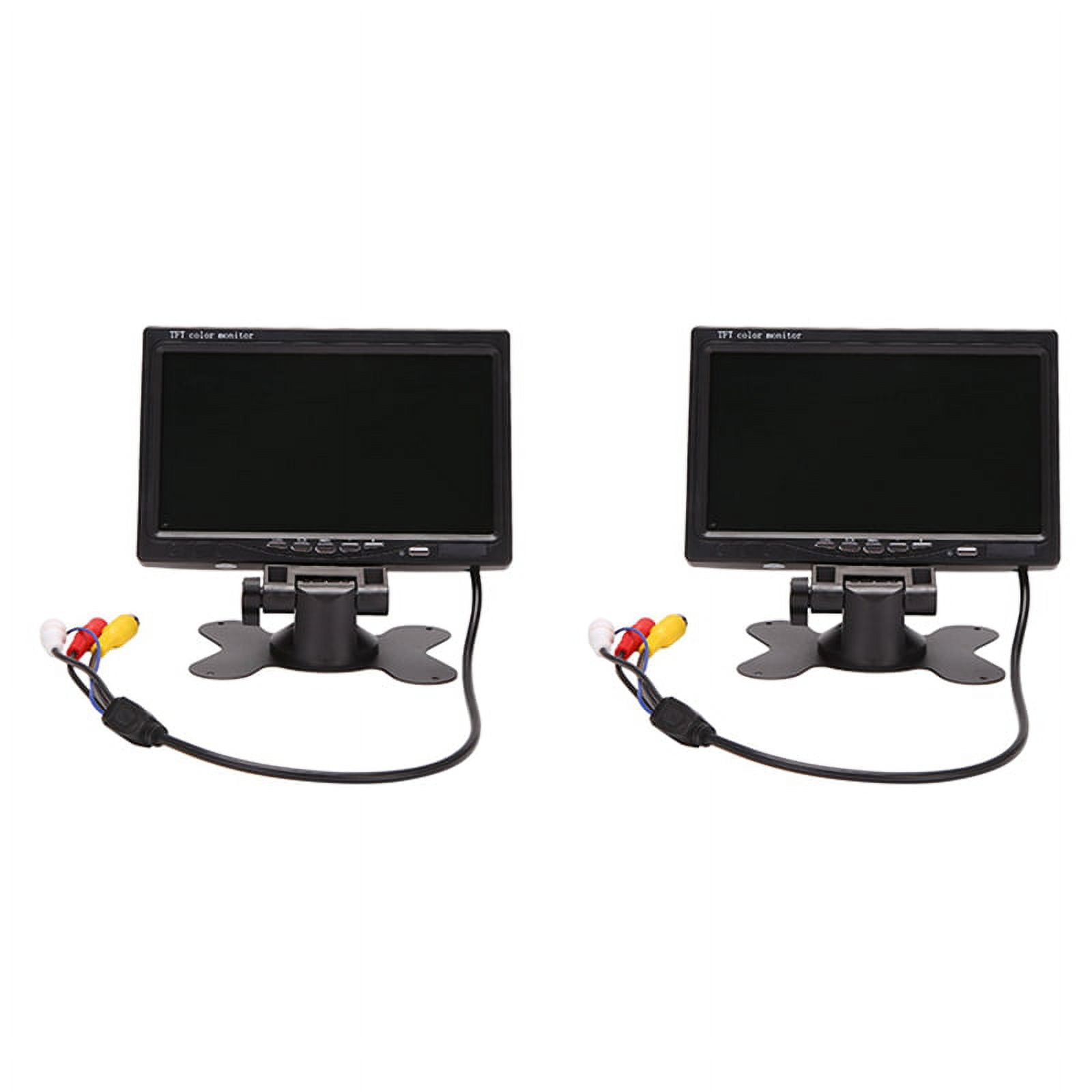 2X 12V-24V 7 Inch TFT LCD Color HD Monitor for Car CCTV Reverse Rear ...