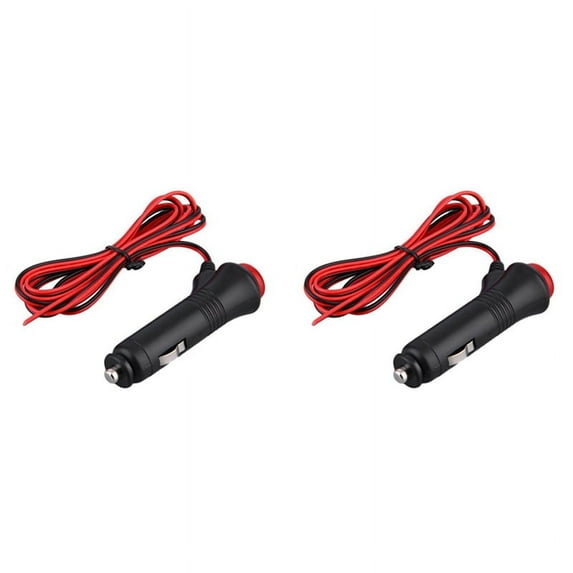 2X 12V 24V Male Car Lighter Power Socket Plug Connector on Switch ...