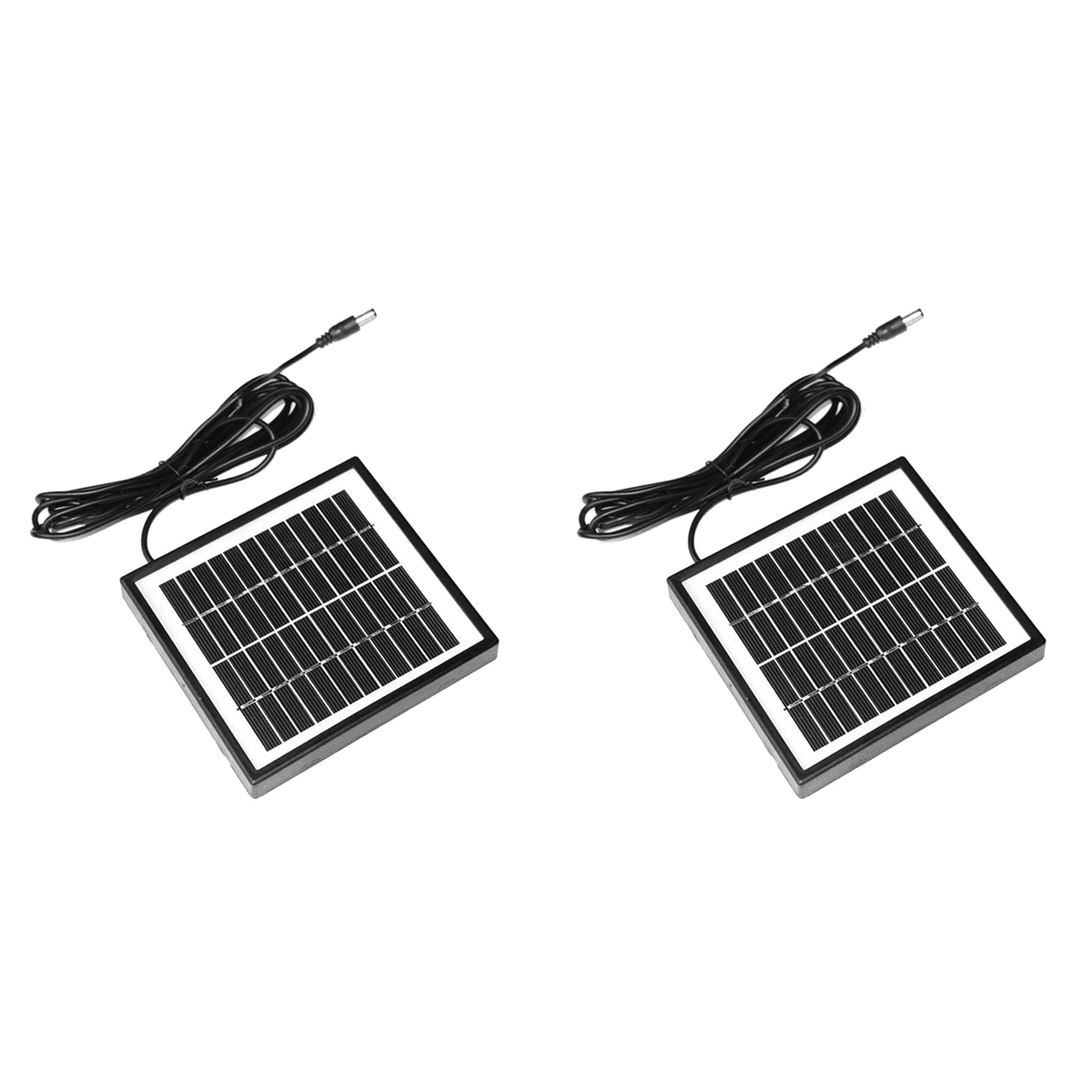 2X 12V 2W Solar Panel Solar Garden Light Panel DIY Parts DC Port Solar ...