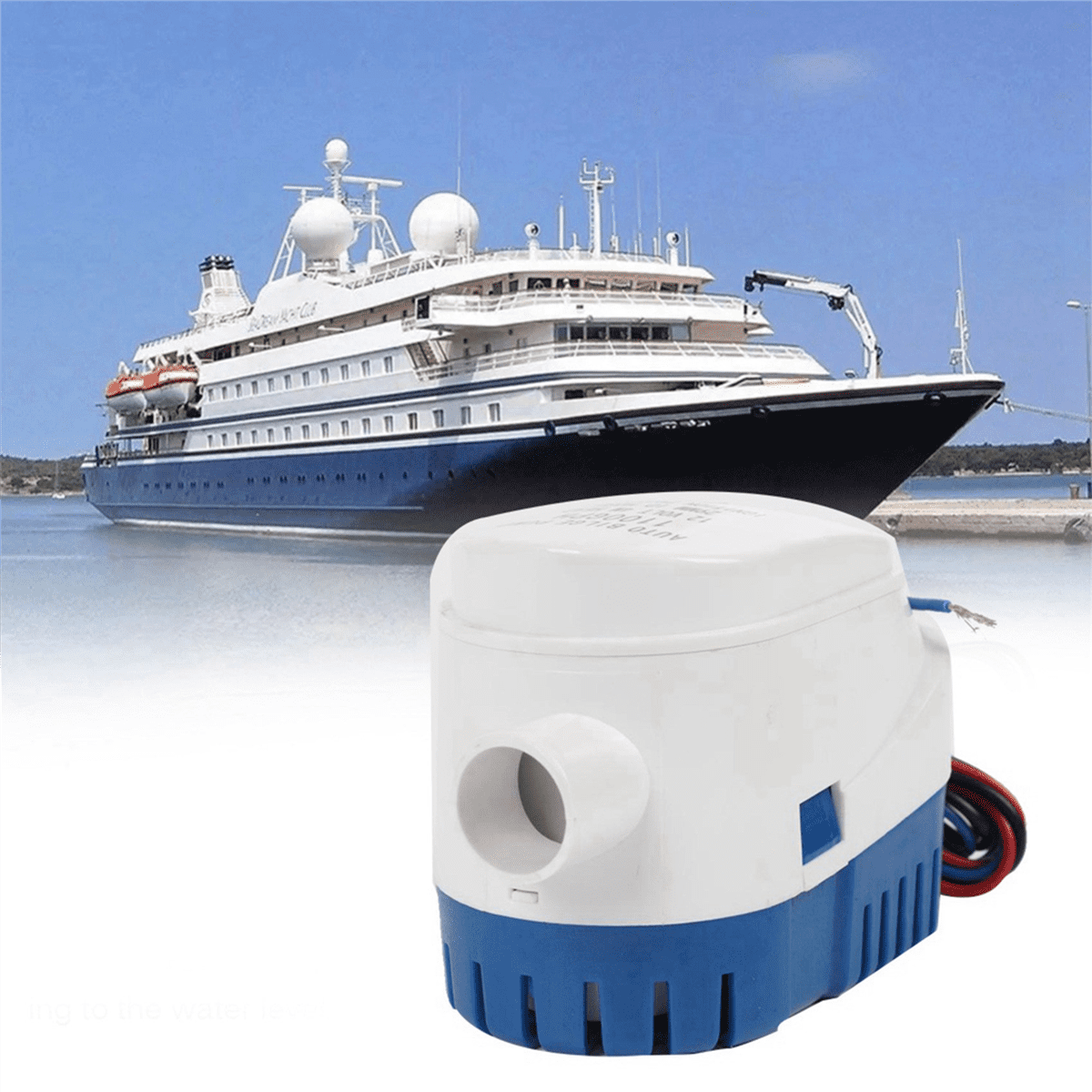2X 12V Bilge Pump 1100GPH Automatic Boat Marine Water Pump Submersible ...