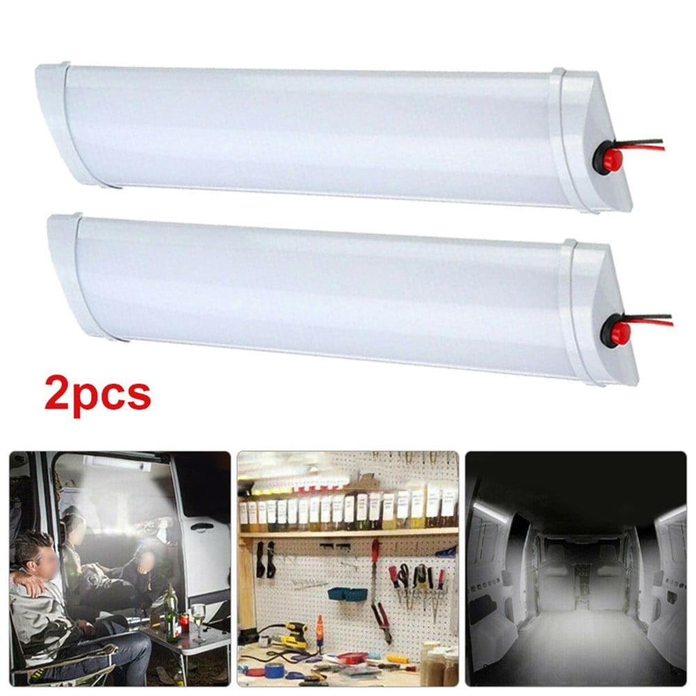 2x 12V Car Reading Lights LED Caravan Camping Indoor Roof Ceiling ...