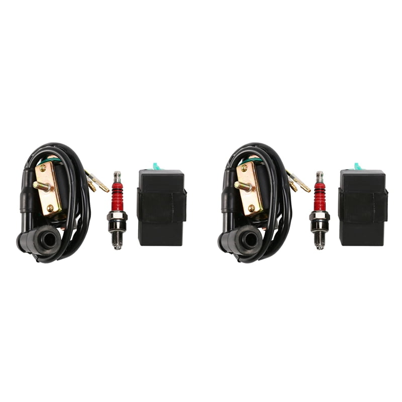 2X 12V Ignition Coil + 5 Pin CDI + Plug Chinese ATV Quad 50 70 90 110 ...