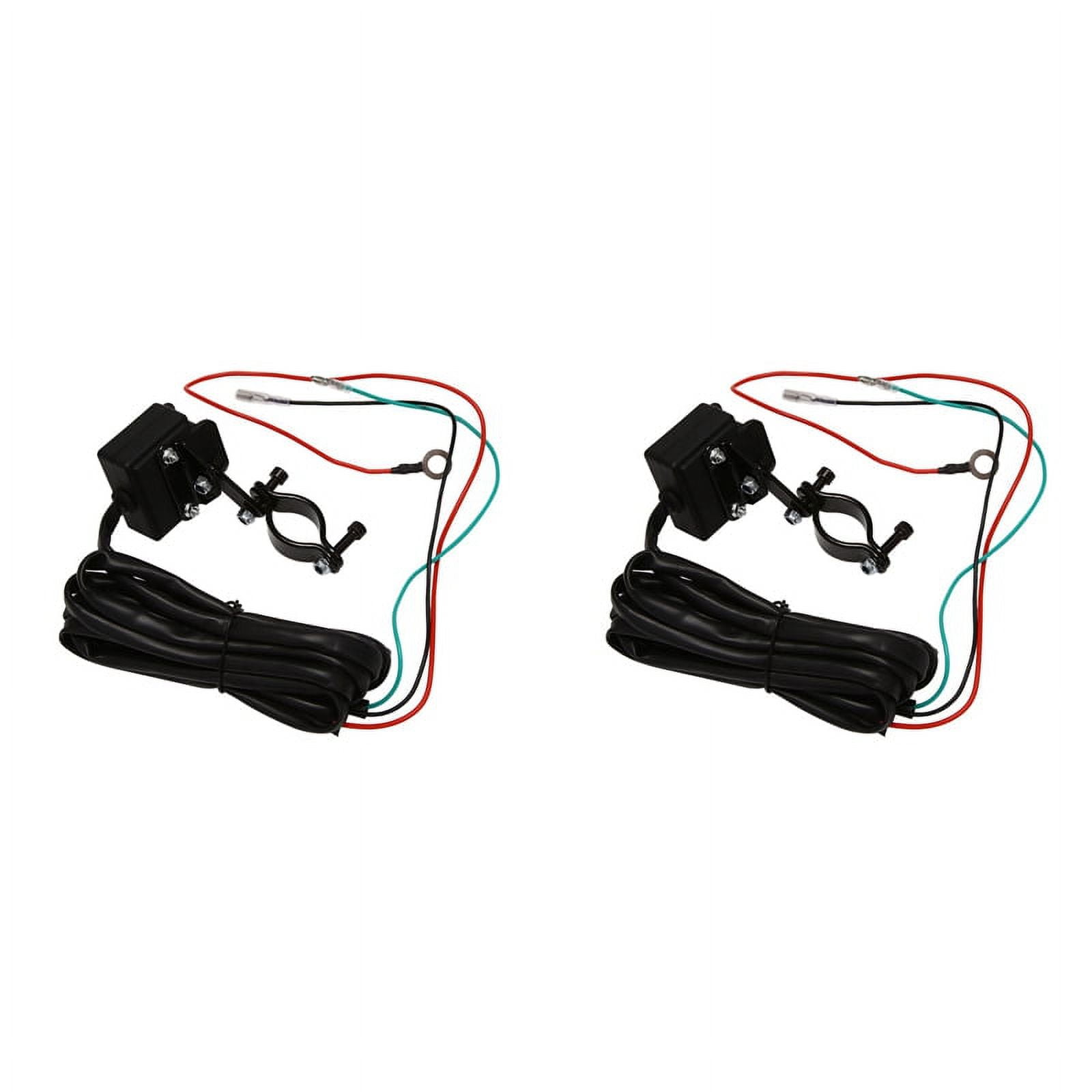 2X 12V Winch Rocker Thumb Switch with Mounting Bracket Handlebar ...