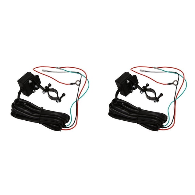 2X 12V Winch Rocker Thumb Switch with Mounting Bracket Handlebar ...