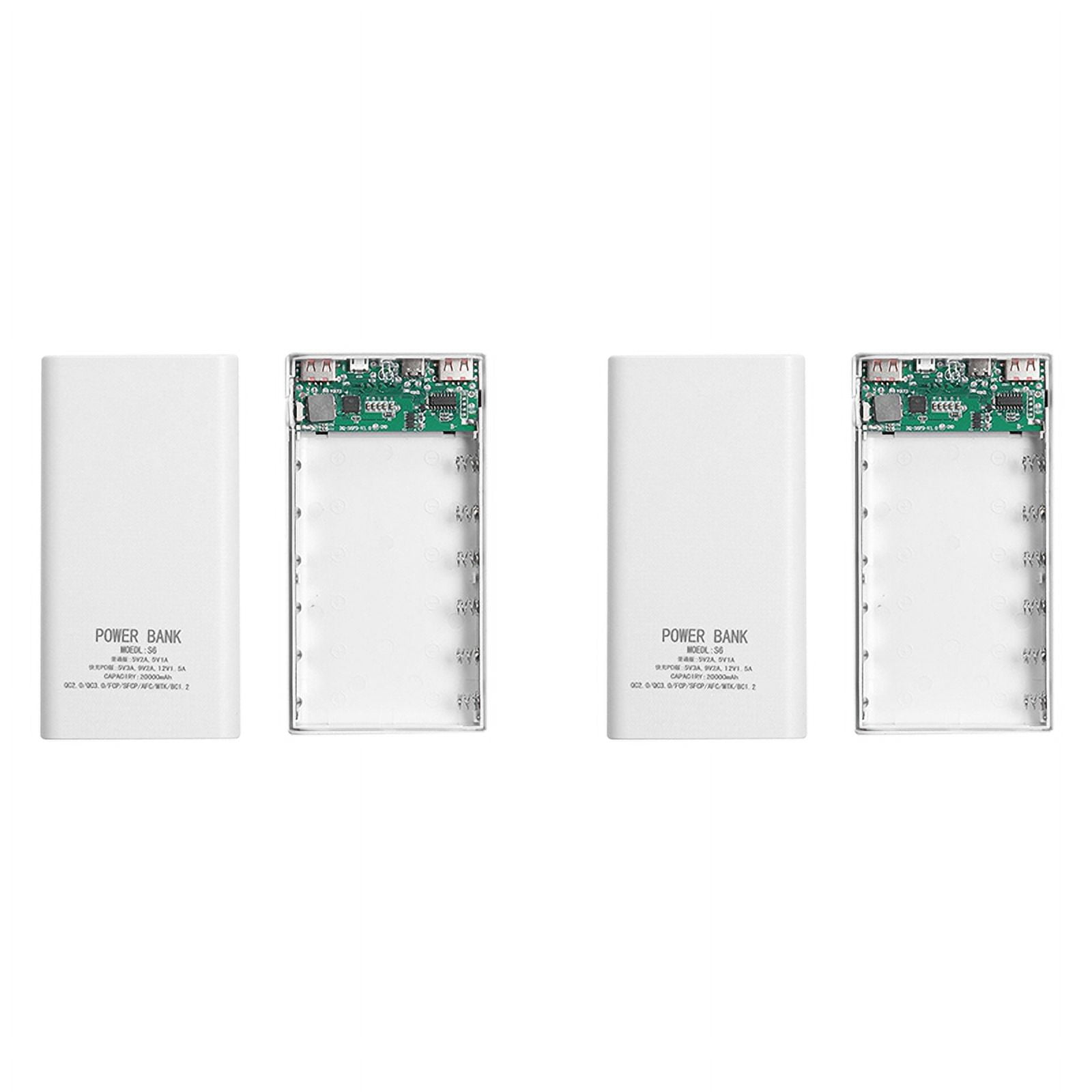 2X 18650 Battery Power Bank Box 5V 2.1A LCD Display 20000MAh Power ...
