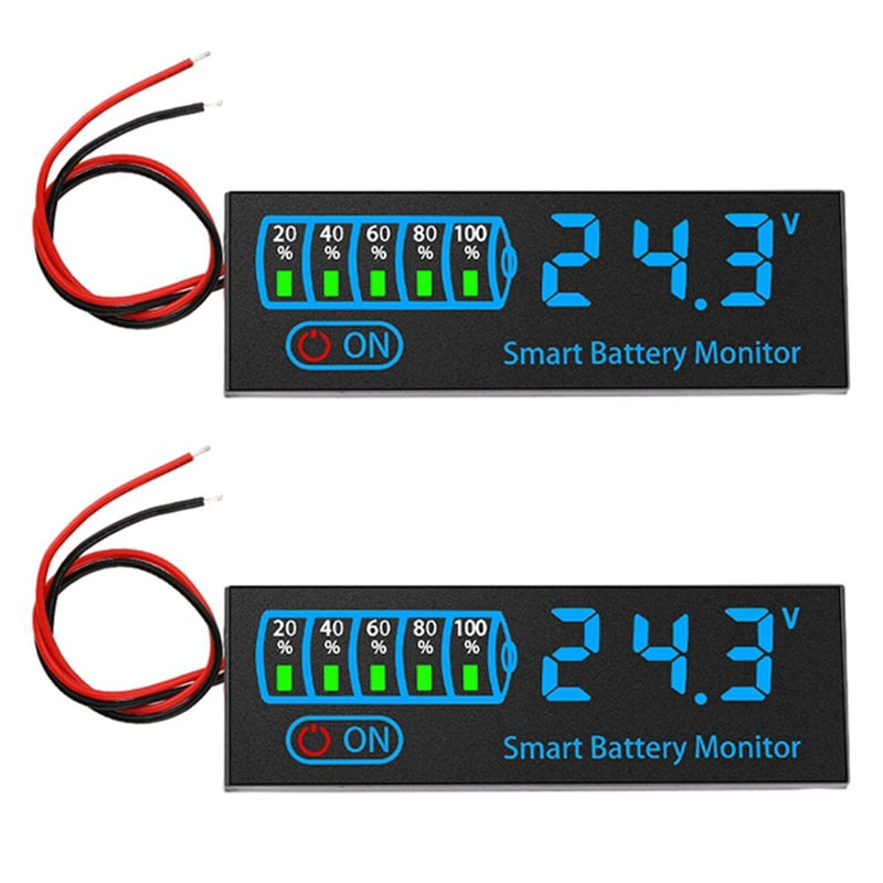 2X 18650 Li-Ion Lipo Lithium Test 7-55V Acid Battery Level Indicator ...