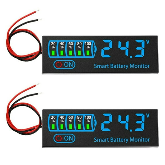 2X 18650 Li-Ion Lipo Lithium Test 7-55V Acid Battery Level Indicator ...
