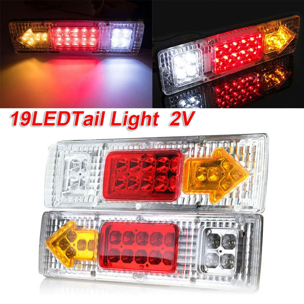2X 19 Led Tail Light Car Truck Trailer Stop Rear Reverse Turn Indicator ...
