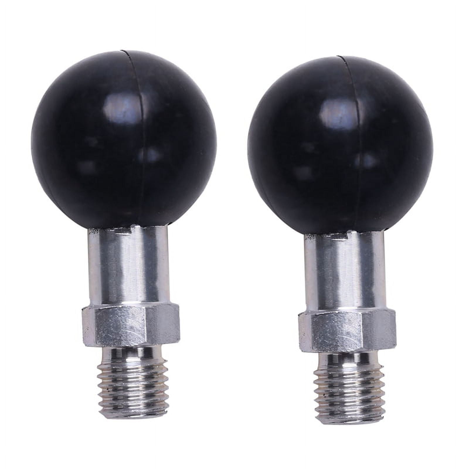 2X 1Inch Ball Base M10 X 1.25 Male Thread Mount Motorcycle Motorbike ...
