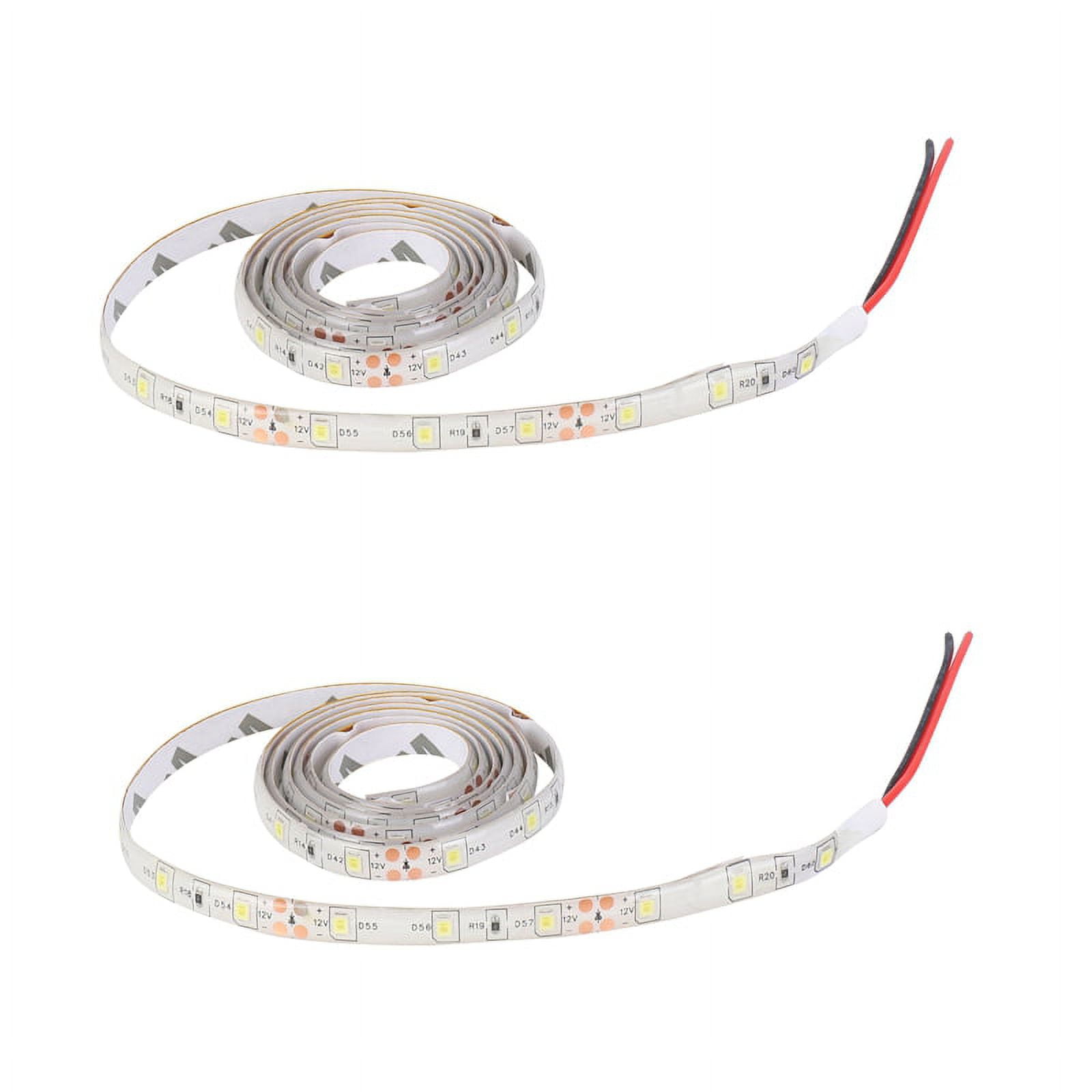 2X 1M 60-3528 SMD Waterproof LED Light Strip DC12V (White) - Walmart.com