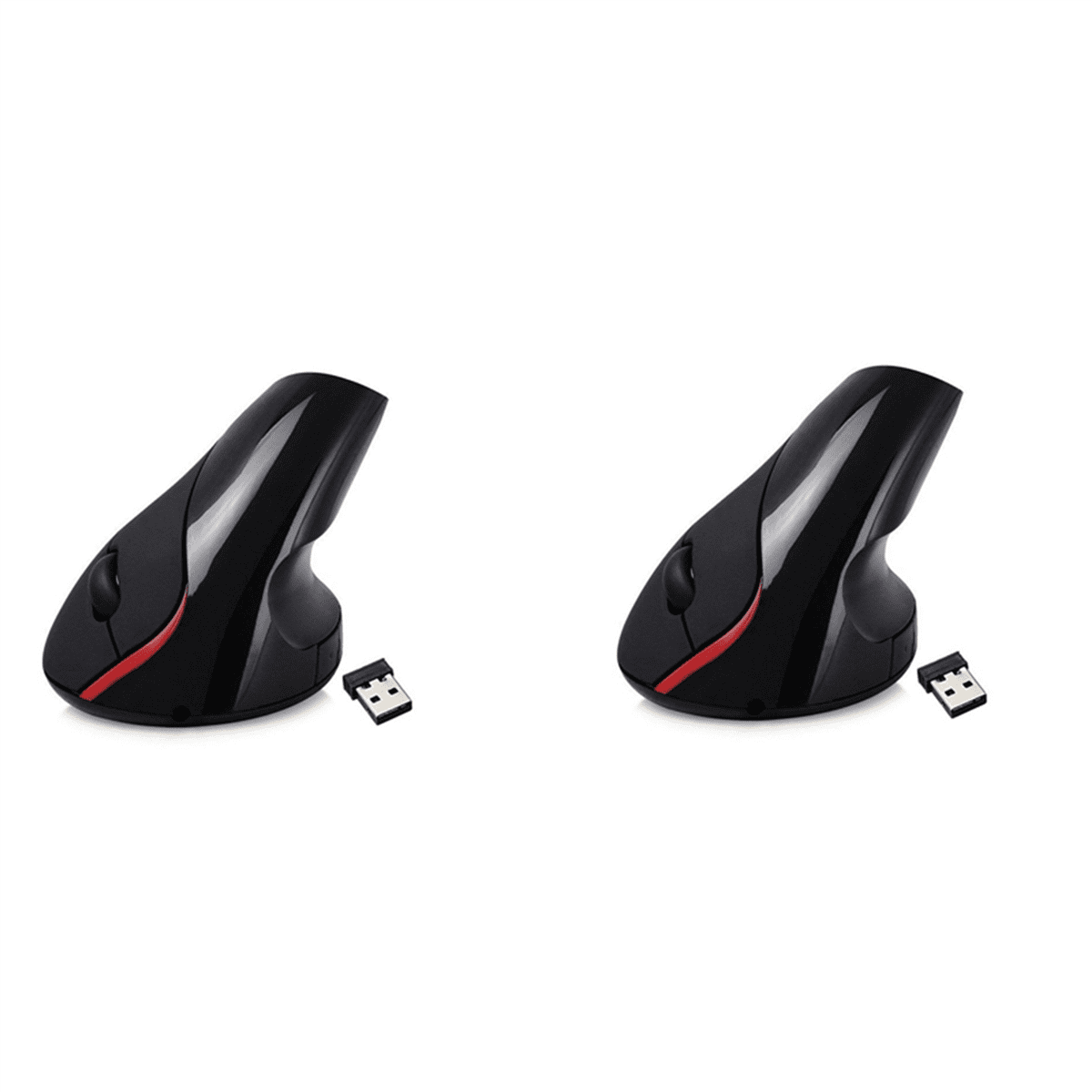 2X 2.4 Ghz Wireless Vertical Ergonomic Optical Rechargeable 5D 2400DPI ...