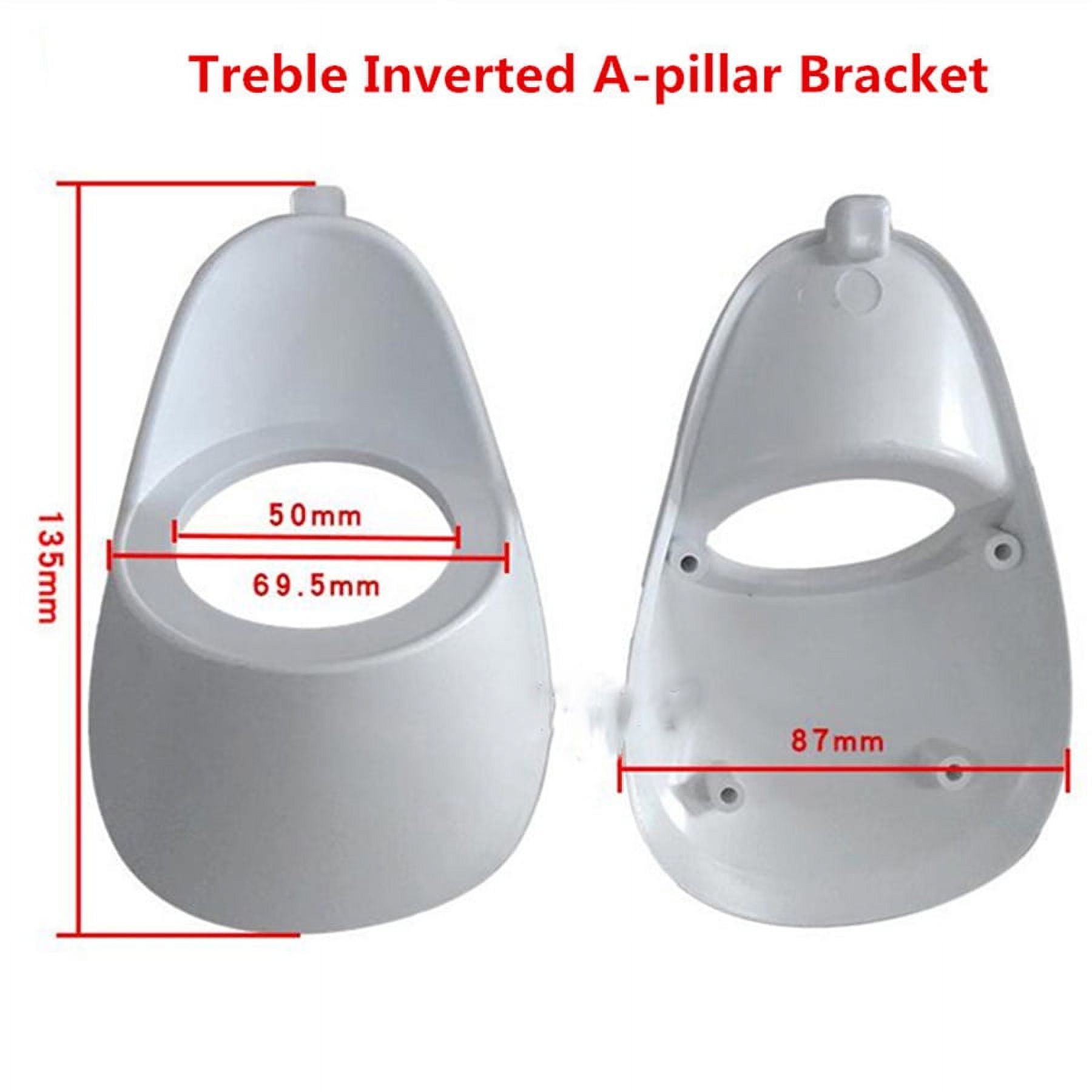 2X 2.5" White Plastic Car Audio A Pillar Tweeter Inverted Mold Two-Way ...