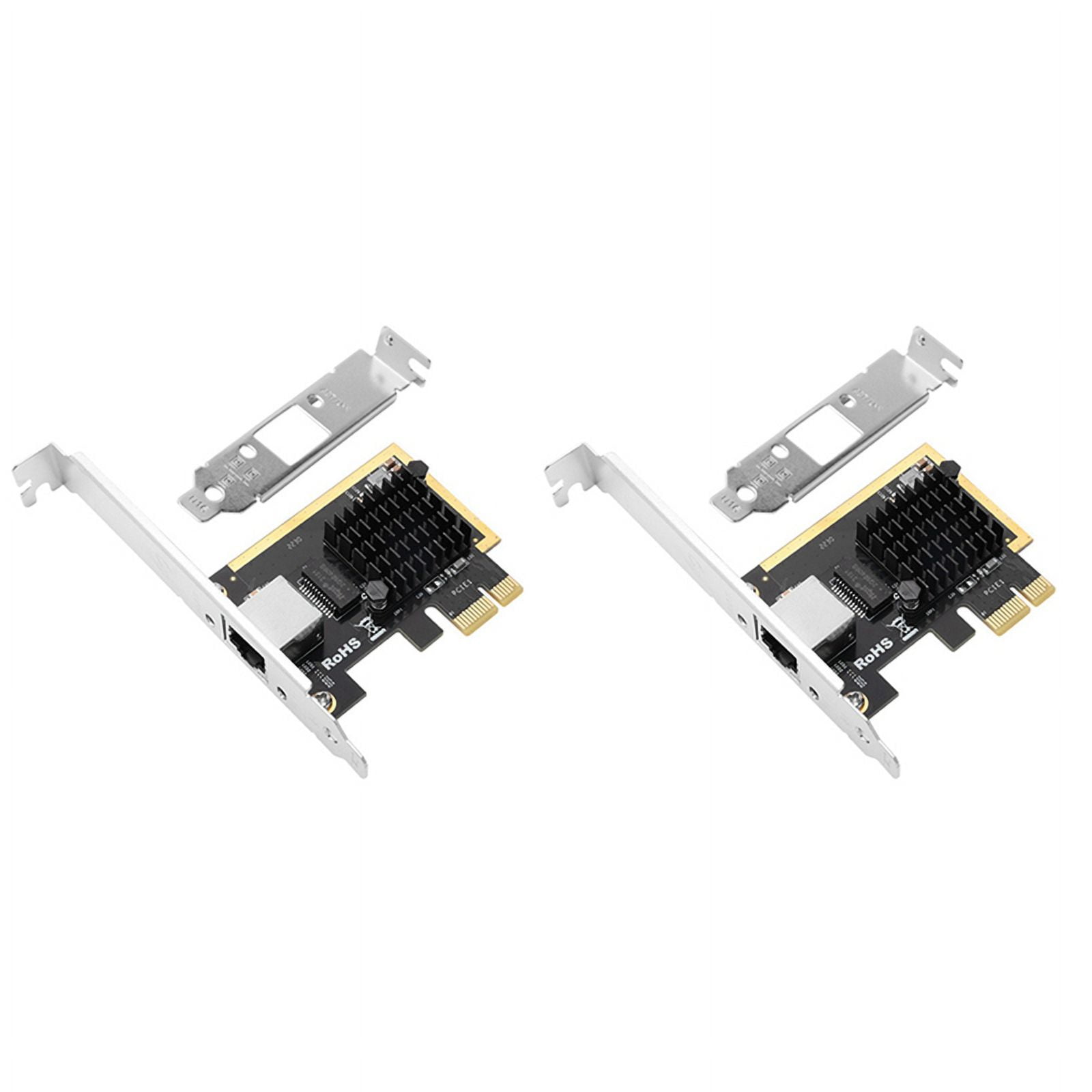 2X 2.5Gbps Gigabit Network Adapter PCI-E 2.5G Network Card RJ45 LAN ...