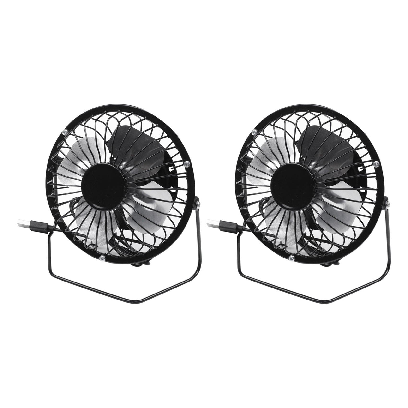 2X 2.5W 5V Solar Powered Panel Iron Fan for Home Office Outdoor ...