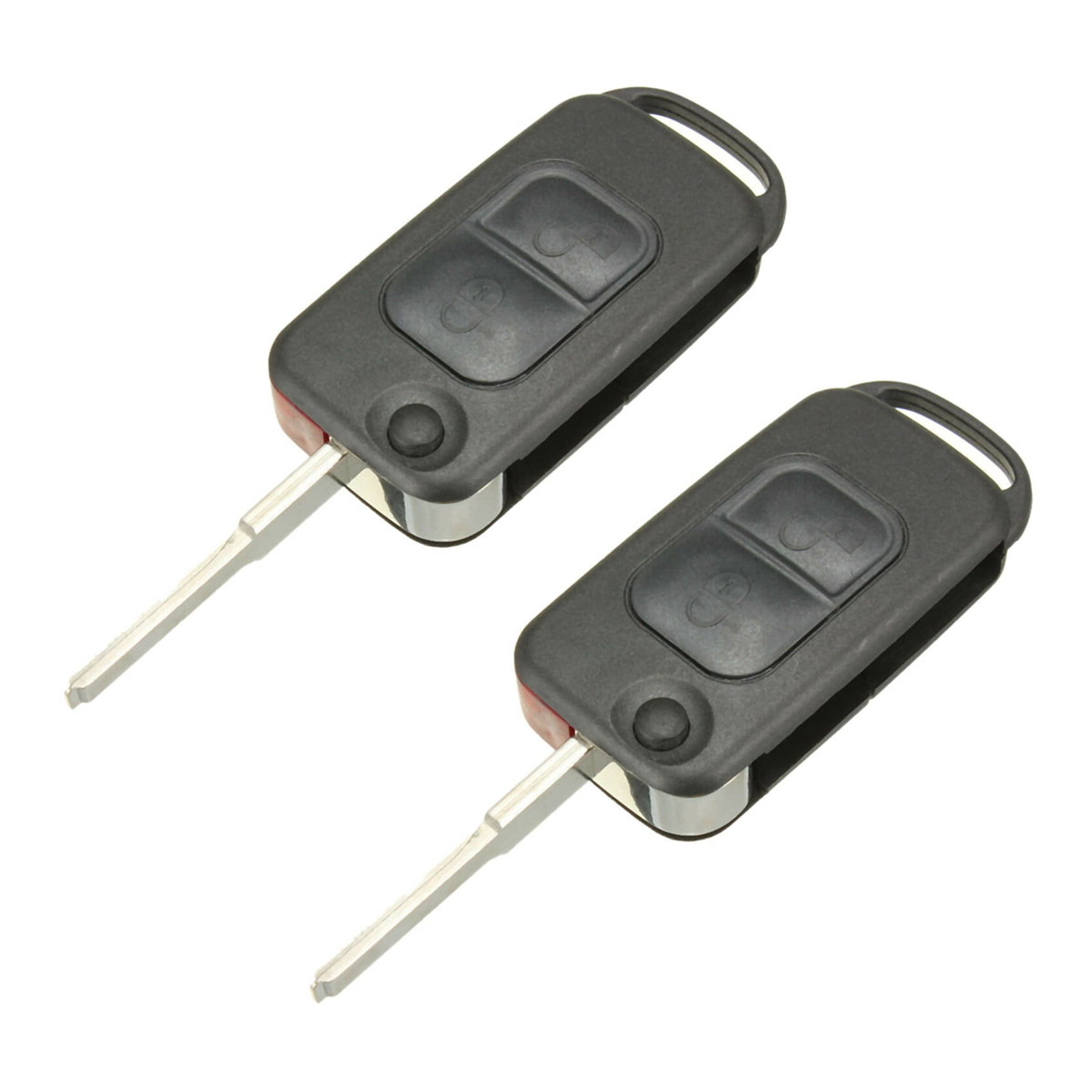2X 2 Button Flip Remote Key Case HU64 Blade FOB for a C E S W168 W202 ...