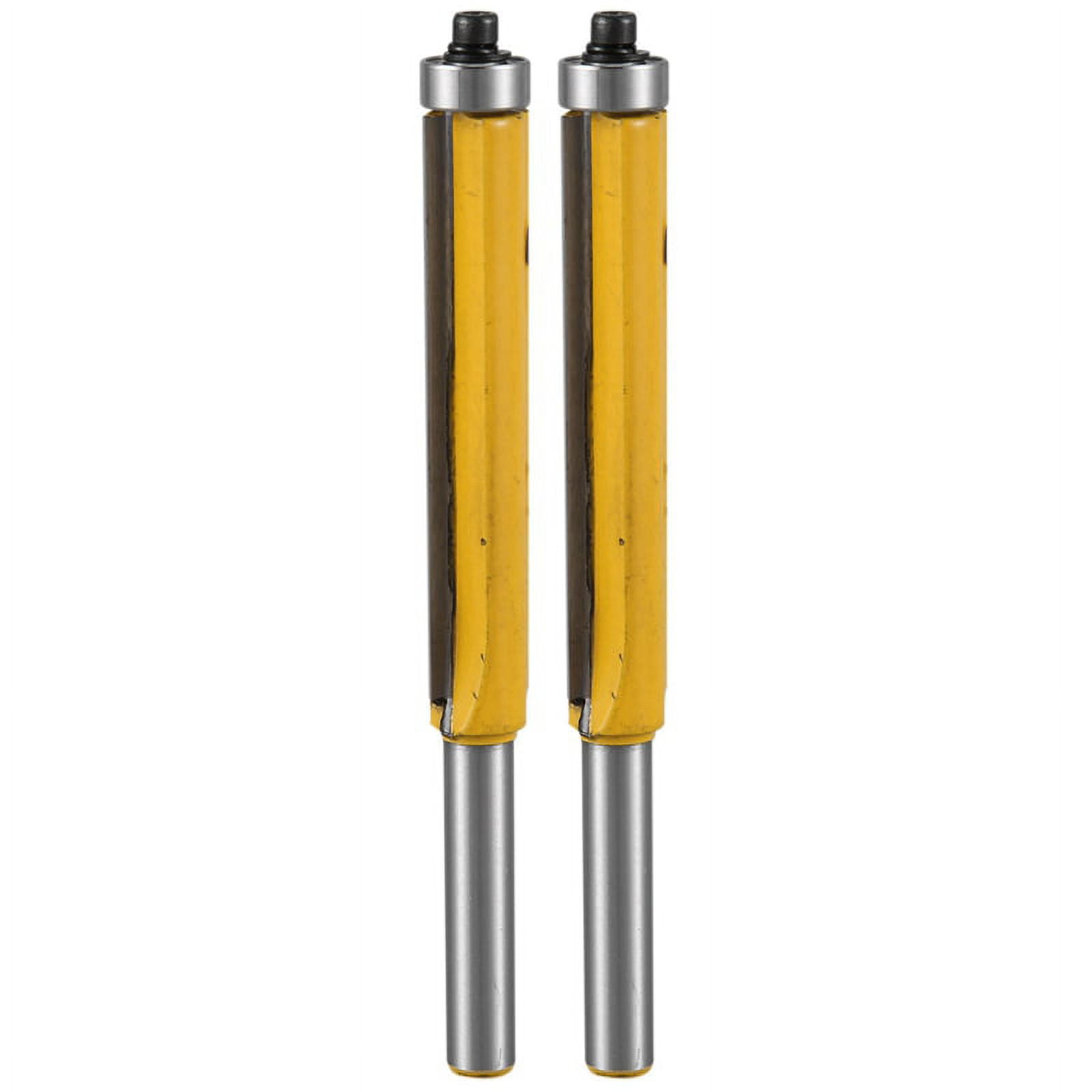 2X 2 Inch Height Extra Long Flush Trim Router Bit 1/4 x 3/8 Woodworking ...