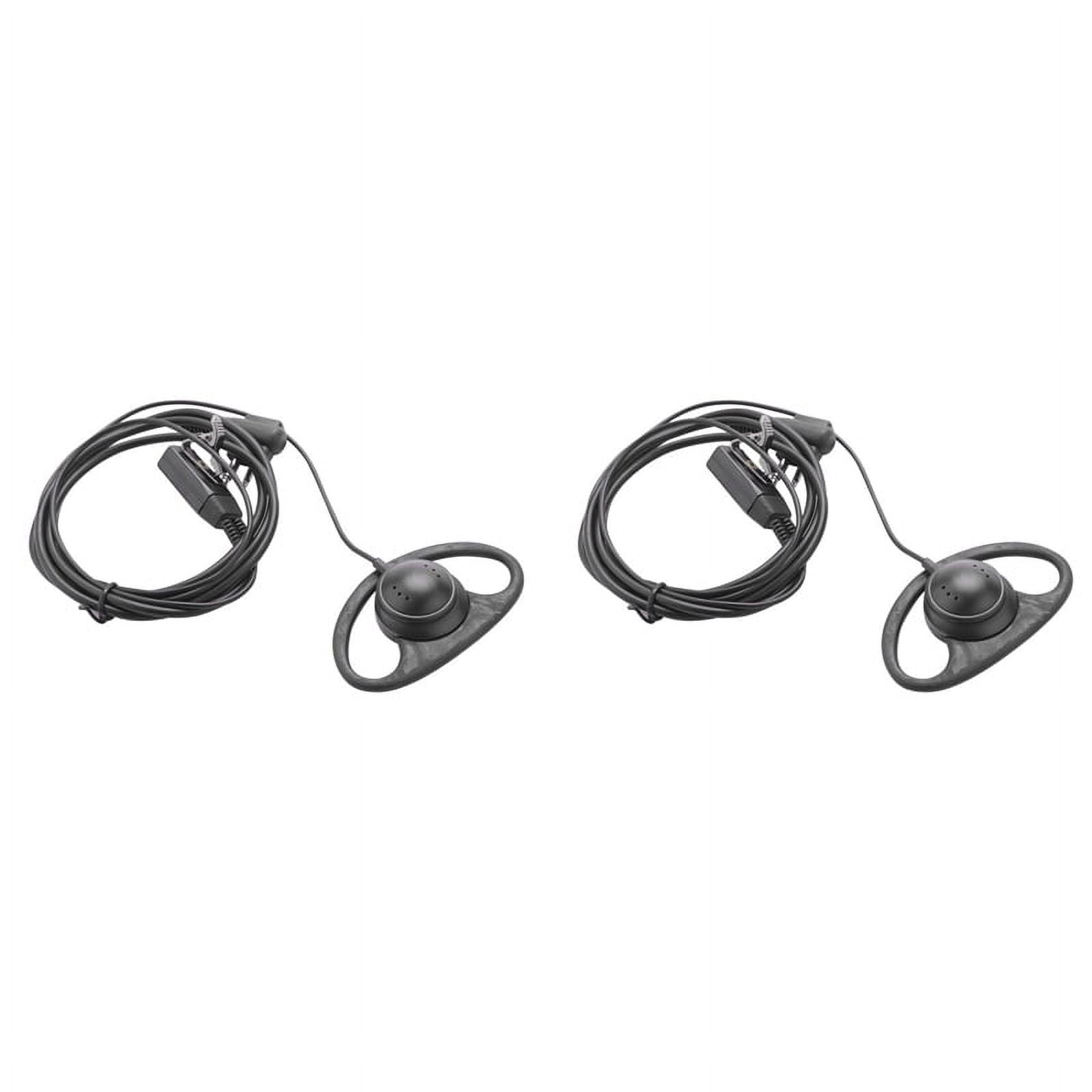 2X 2 Pin Advanced D Shape Clip-Ear Ptt Headset Earpiece Mic for 2 Way ...