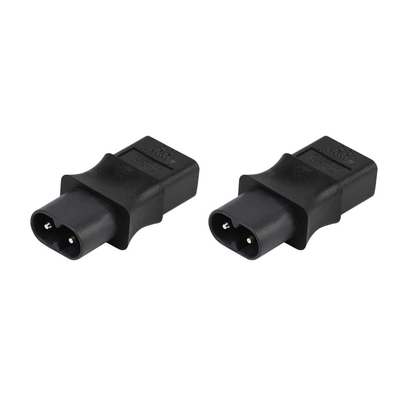 2X 2-Pin Iec 320 C8 Male to Iec 320 C9 Female Ac Adapter 6A/250V EU ...