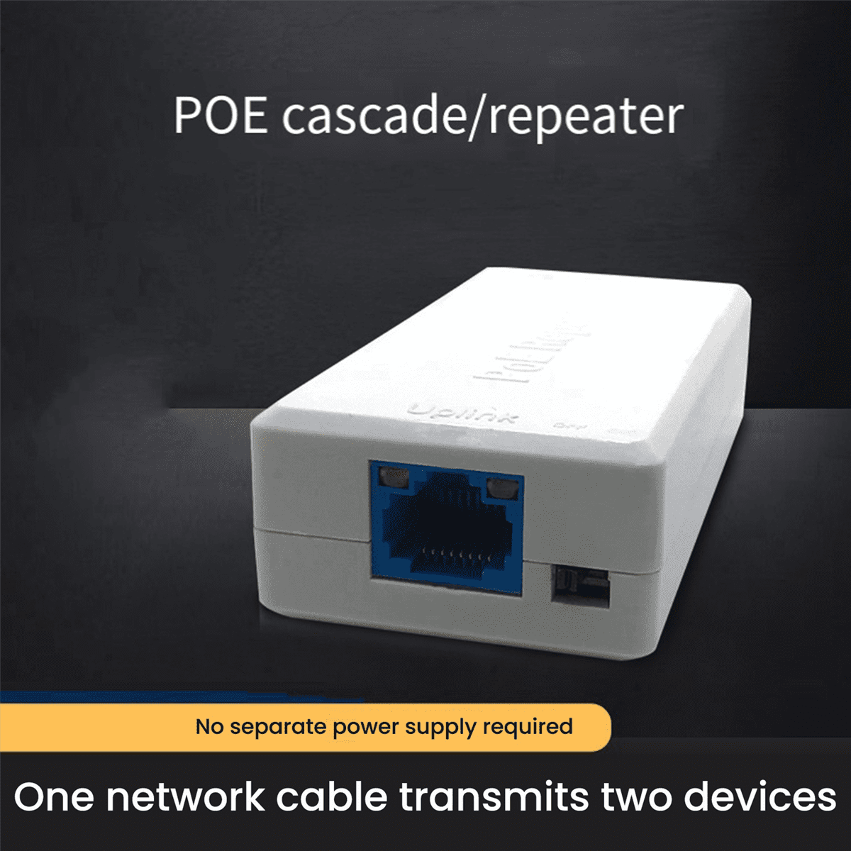 2X 2 Port POE Repeater 10/100Mbps 1 to 2 Poe Extender with IEEE802.3Af ...