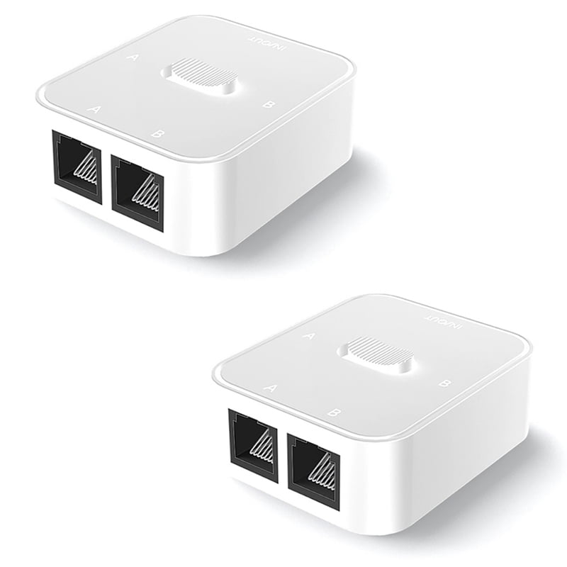 2X 2 Port RJ45 LAN CAT6 Switch 1000Mbps 2 in 1 Out /1 in 2 Out 2 in 1 ...