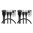 2x 2 Ports Dual Usb 30 Aux Flush Mount Car Mount Extension Cable For