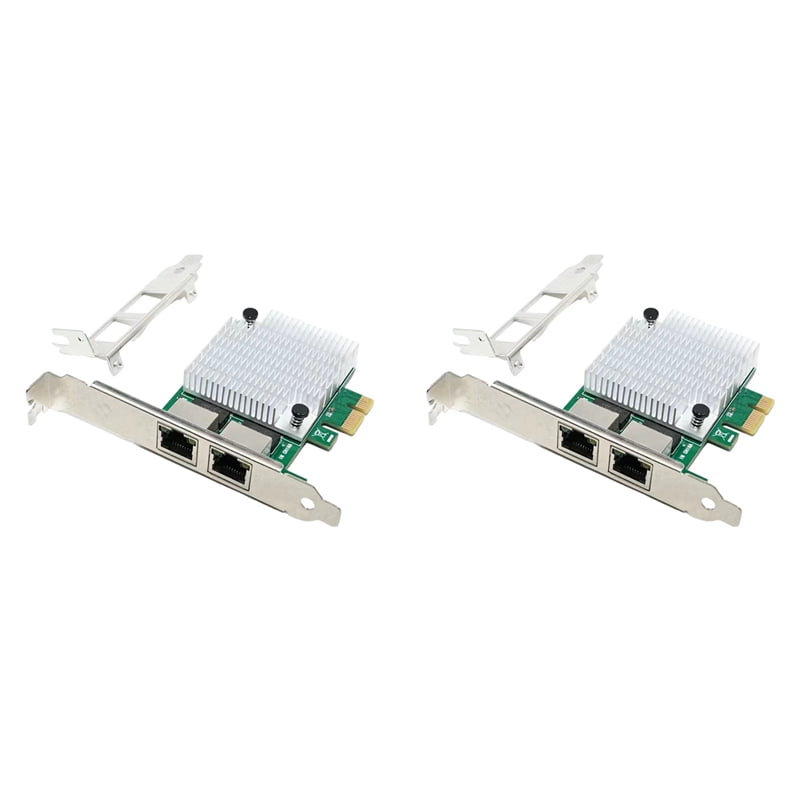2X 2 RJ45 Port PCIe X1 Dual Gigabit Realtek 8111F+ ASM1082E Chipset Filter PCI-E Computer Lan ...