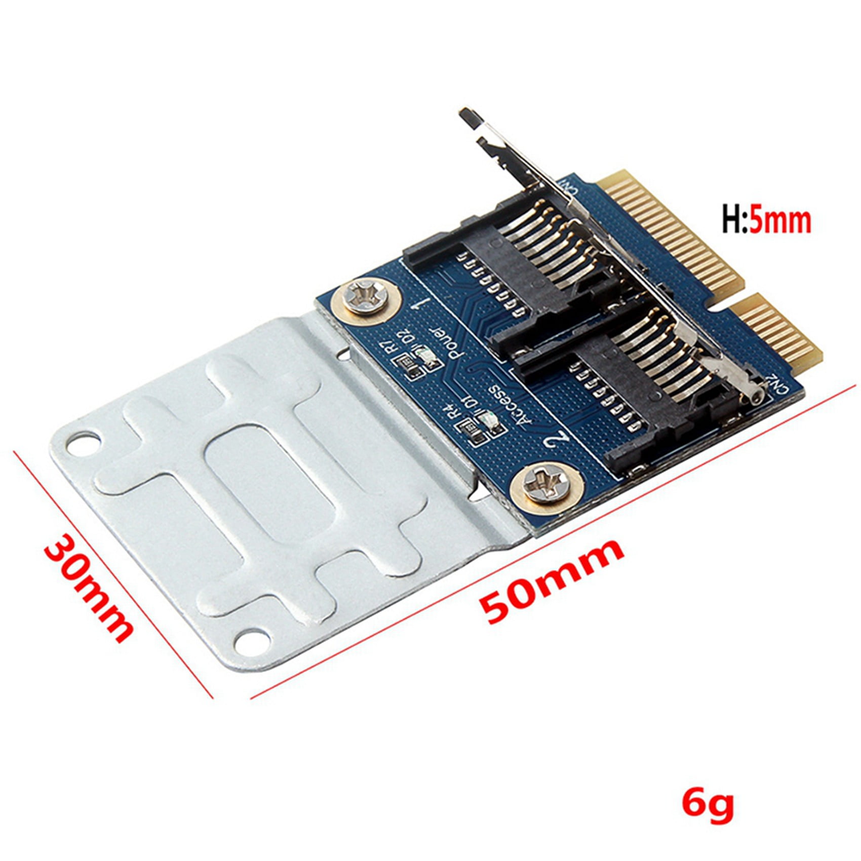 2X 2 SSD HDD for Laptop Dual - SD SDHC SDXC TF to Mini PCIe Memory Card ...