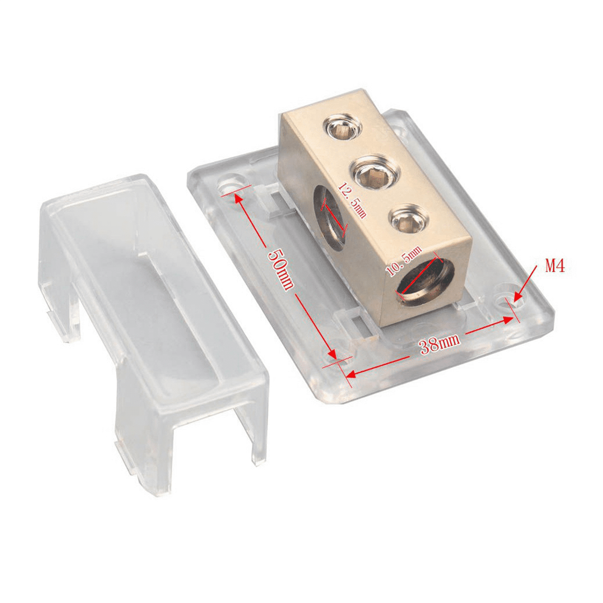 2X 2-Way Car Audio Solar Amp Power/Ground Cable Splitter Distribution ...