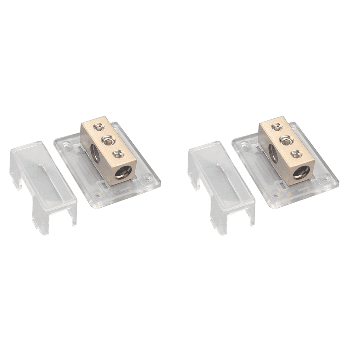 2X 2-Way Car Audio Solar Amp Power/Ground Cable Splitter Distribution ...