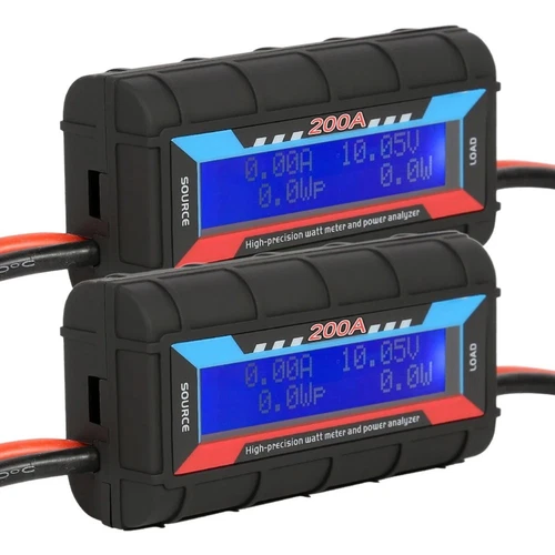 2X 200A Dc Digital Monitor Lcd Volt Amp Meter Analyzer F Rc Battery ...