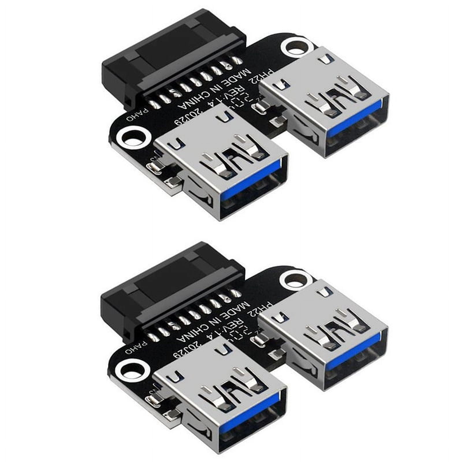 2X 20Pin to USB3.0 Adapter Connverter Desktop Motherboard 19 Pin/20P ...