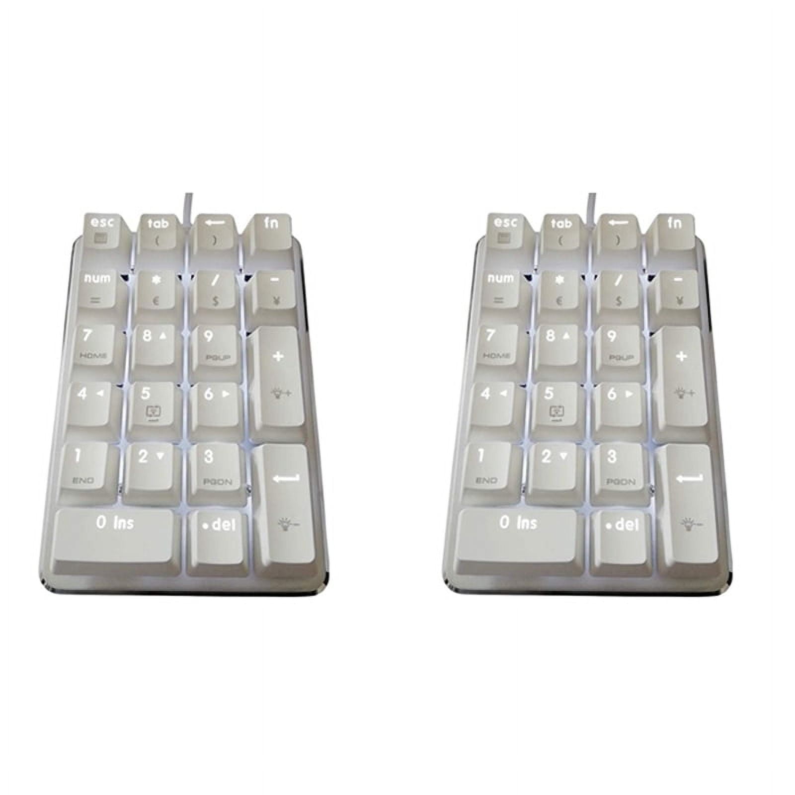 2X 21 Keys White Backlit Mechanical Numeric Keypad Numpad with Cherry ...