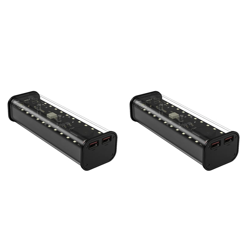 2X 21700 Battery Storage Box 4 Slots DIY Power Bank Box for 21700 ...