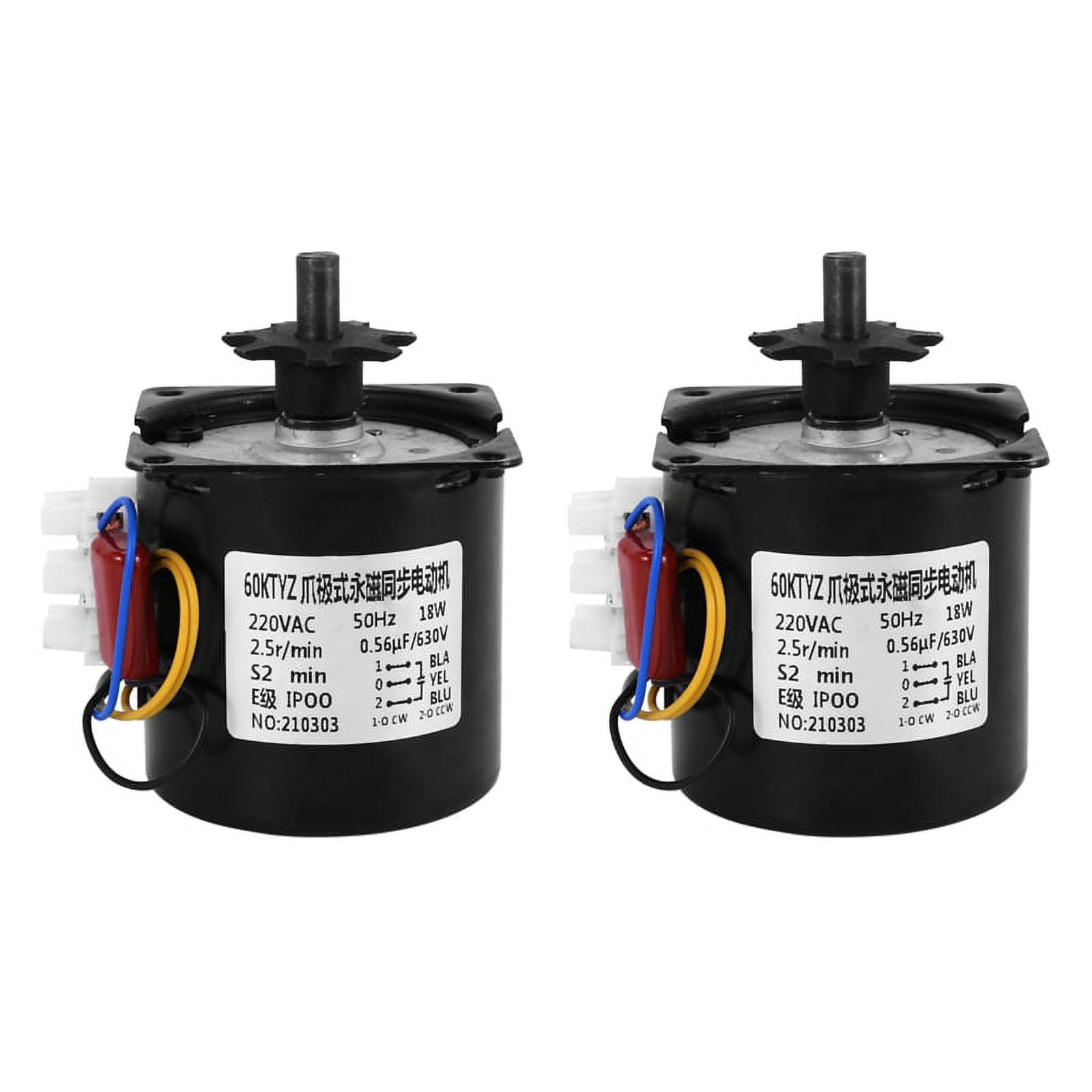 2X 220V AC Egg Turner Motor Incubator Engine Reversible Geared Motor ...