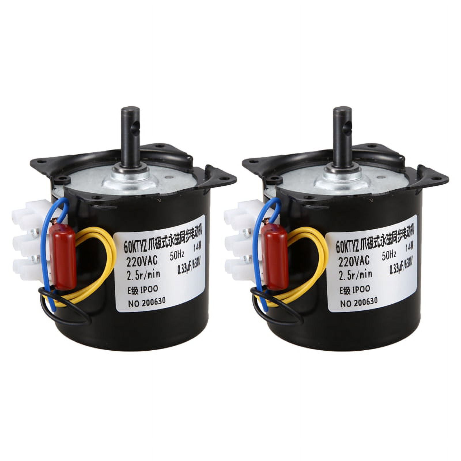 2X 220V AC Synchronous Gear Motor 60KTYZ 60-KTYZ Permanent Magnet ...