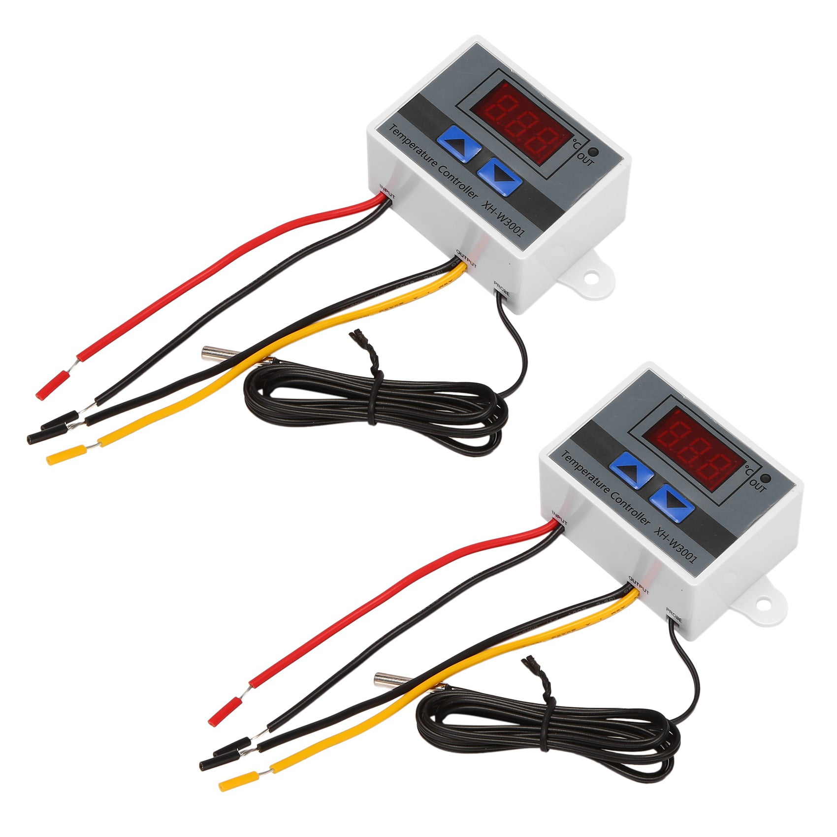 2X 220V Digital LED Temperature Controller 10A Thermostat Control with ...